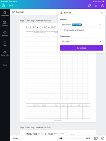 How to Save Your Canva Design As a PDF