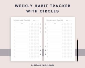 Weekly Habit Trackers (Free Printables) - Digital Hygge