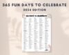 National Days Calendar 2024-2025 | Digital Hygge