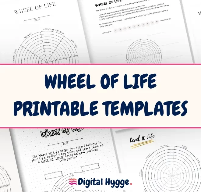 18 Wheel Of Life Templates - Digital Hygge
