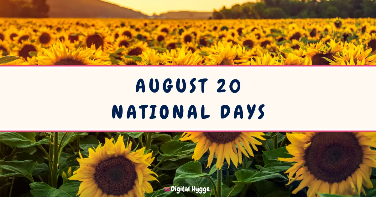 August 20 National Days - Digital Hygge
